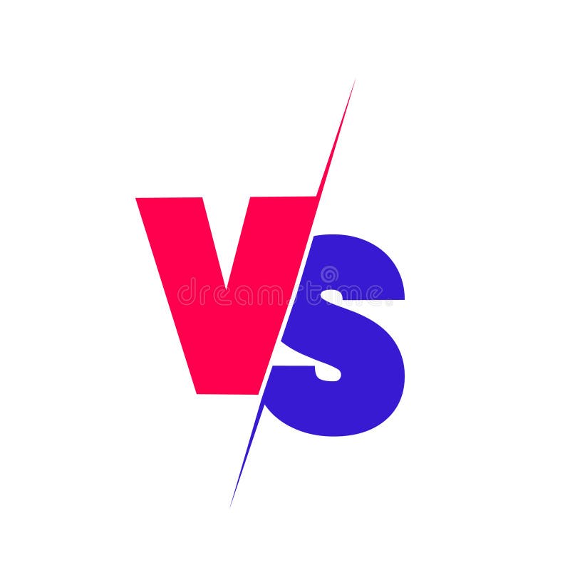 Versus Sign. Red and Blue Symbol Stock Vector - Illustration of ...