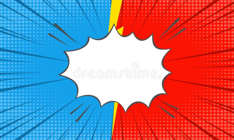 Versus or VS Background in Comic Style - Fight with Red and Blue ...