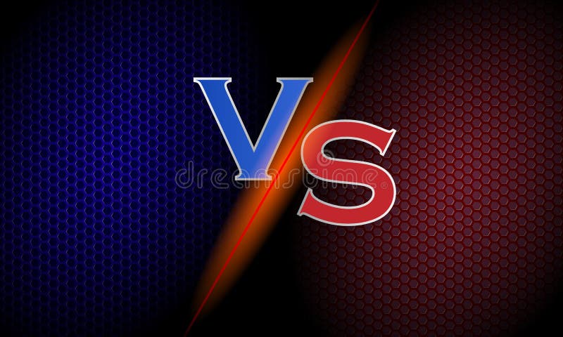 Versus Vs Background Illustration in Red and Blue Colors Stock Vector ...