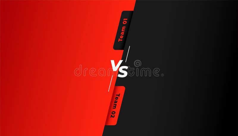 Black Versus Vs Screen Competition Background Design Stock Vector ...