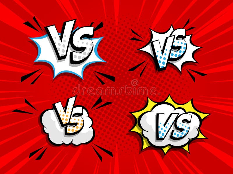 Versus, Vs Comic Book, Pop Art Illustration Stock Vector - Illustration ...