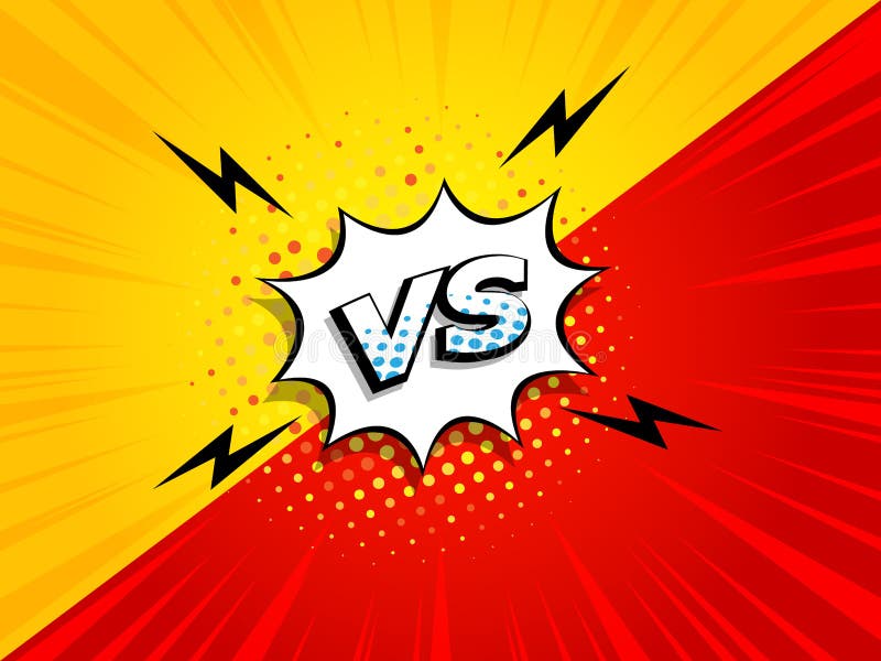 Versus, Vs Comic Book, Pop Art Illustration Stock Vector - Illustration ...