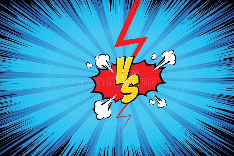 Versus. Vs. Fight Backgrounds Comics Style Design. Vector Illustration ...
