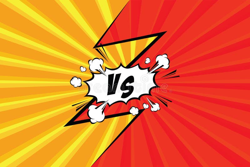 Versus. Vs. Fight Backgrounds Comics Style Design. Vector Illustration ...