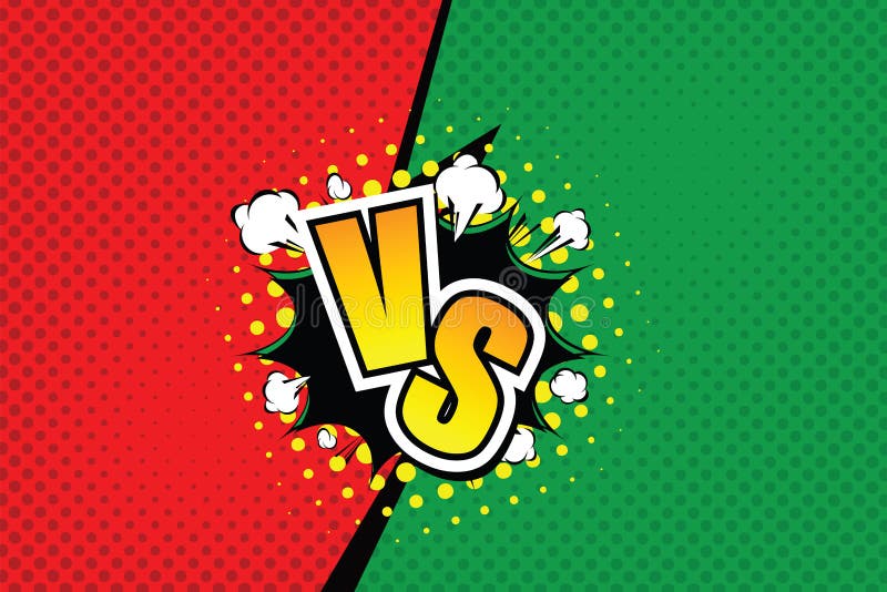 Versus. Vs. Fight Backgrounds Comics Style Design. Vector Illustration ...