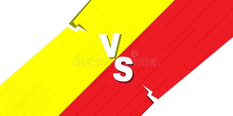 Versus VS Letters Fight Backgrounds in Flat Comics Style Design. Vector ...