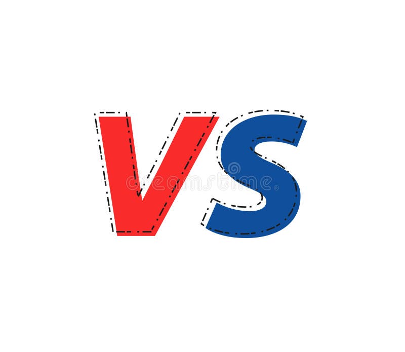 Versus VS Letters Fight. Versus Text Brush Painting Letters. Vector ...