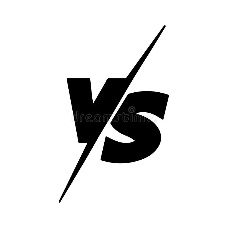 Versus or VS Letters Logo Design in Doodle Style. Comic Fighting Duel ...