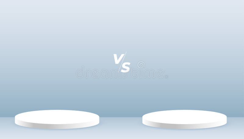 Versus Vs Product Comparison Banner with 3d Podium Platform Stock ...