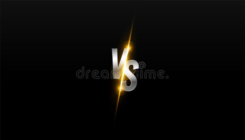 Versus Vs Screen Banner with Light Effect for Battle or Comparison ...