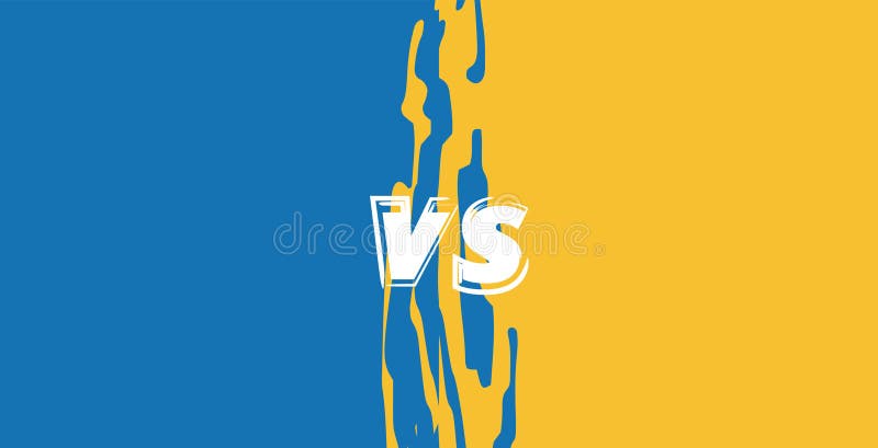 Versus. Vs Screen Template with Divider Stock Illustration ...