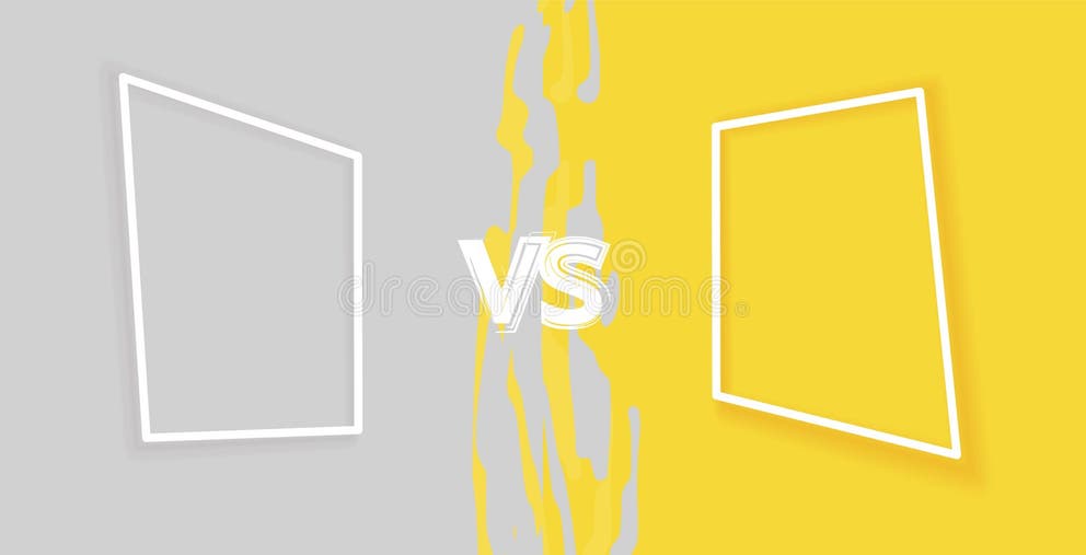 Versus. Vs Screen Template with Divider Stock Vector - Illustration of ...