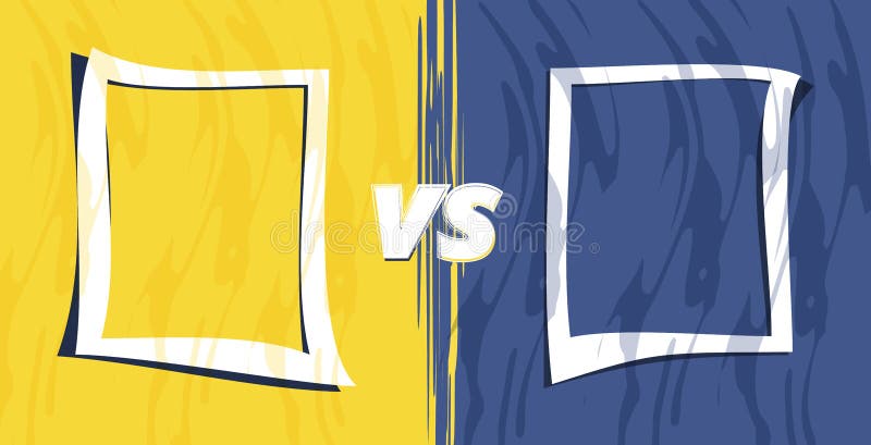 Versus. Vs Screen Template with Divider Stock Vector - Illustration of ...