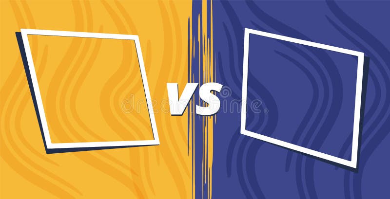 Versus. Vs Screen Template with Divider Stock Vector - Illustration of ...