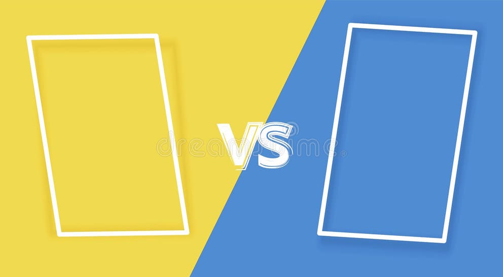 Versus. Vs Screen Template with Divider Stock Vector - Illustration of ...