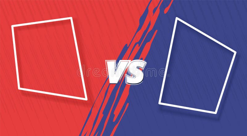 Versus. Vs Screen Template with Divider Stock Vector - Illustration of ...