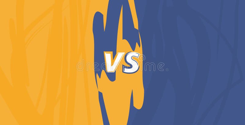Versus. Vs Screen Template with Divider Stock Vector - Illustration of ...