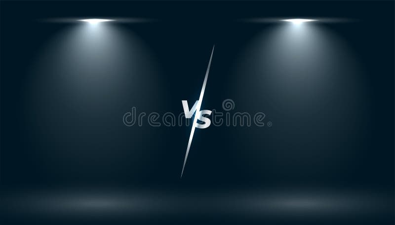 Versus Vs Screen with Two Focus Light Effect Stock Vector ...