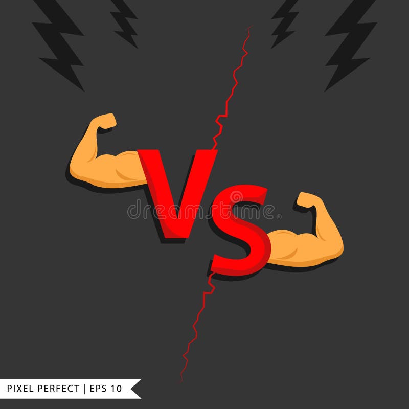Versus or VS Template Layout with Muscular Hands Graphic Stock Vector ...