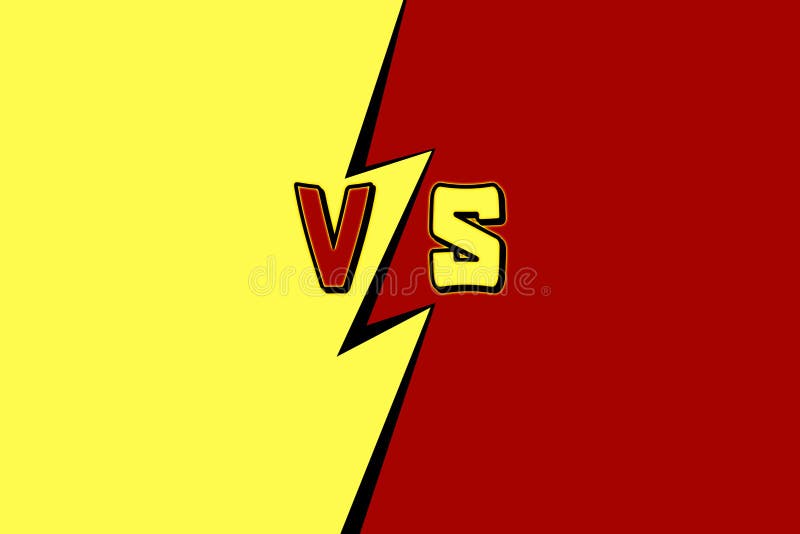 Versus Vs Yellow Red Dynamic Simple Stock Illustration - Illustration ...