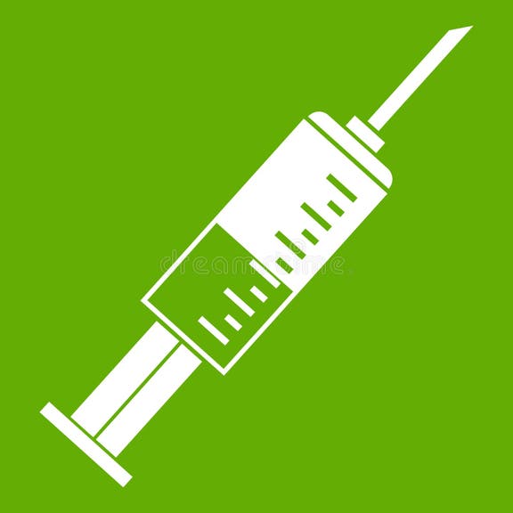 Vert d'icône de seringue illustration de vecteur. Illustration du médecin - 99896424