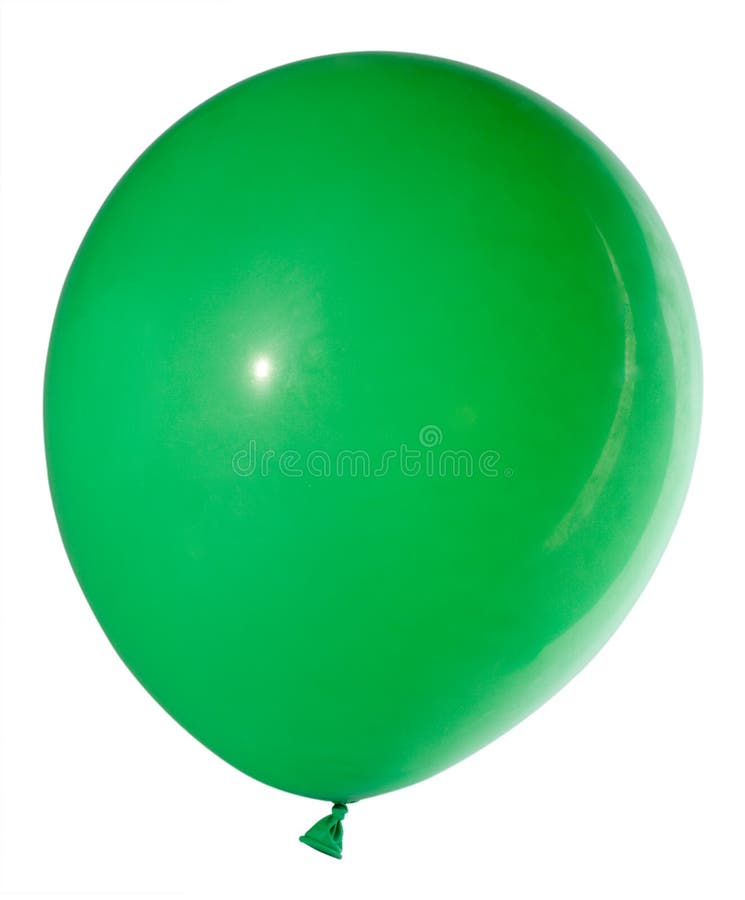 Vert de ballon gonflé image stock. Image du hélium, vert - 7463041