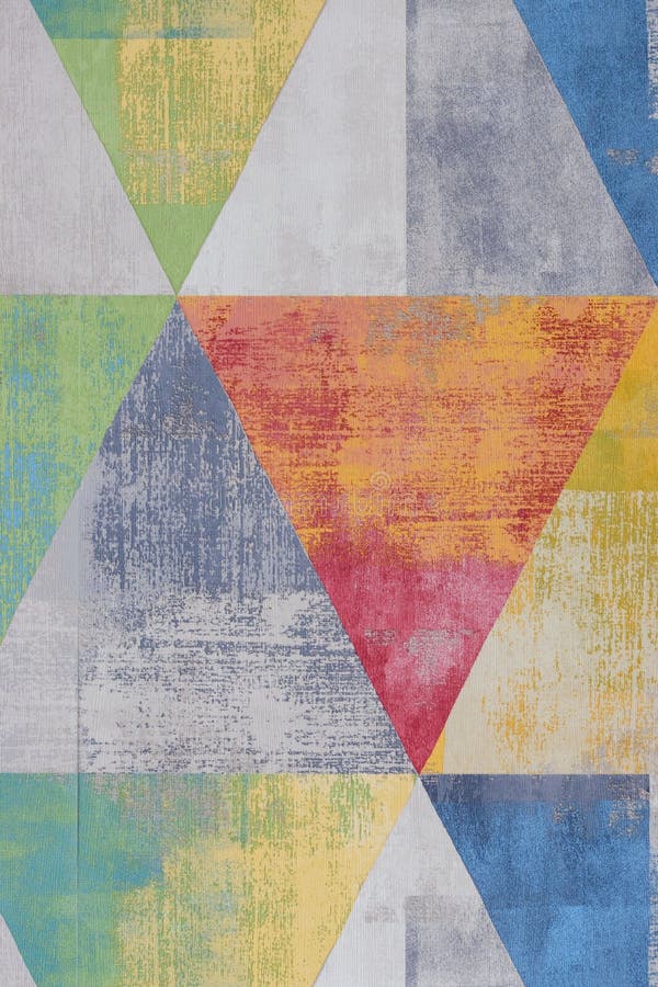 Vertical Abstract Background with Coloful Painted Triangles Stock Photo ...