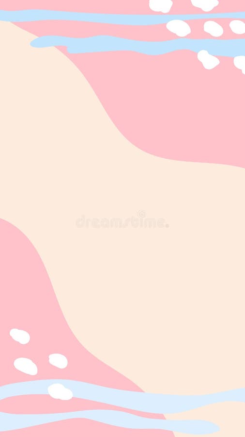 Vertical Abstract Background. Hand Drawn Various Shapes and Doodle ...