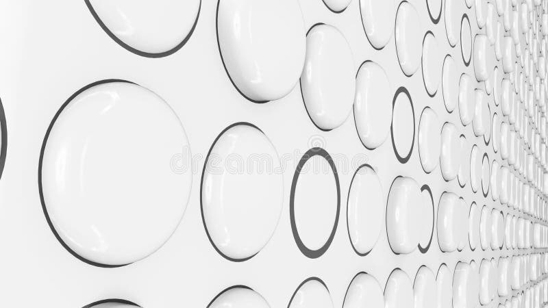 Vertical Abstract Background of White Plastic Circles in Movement Over ...