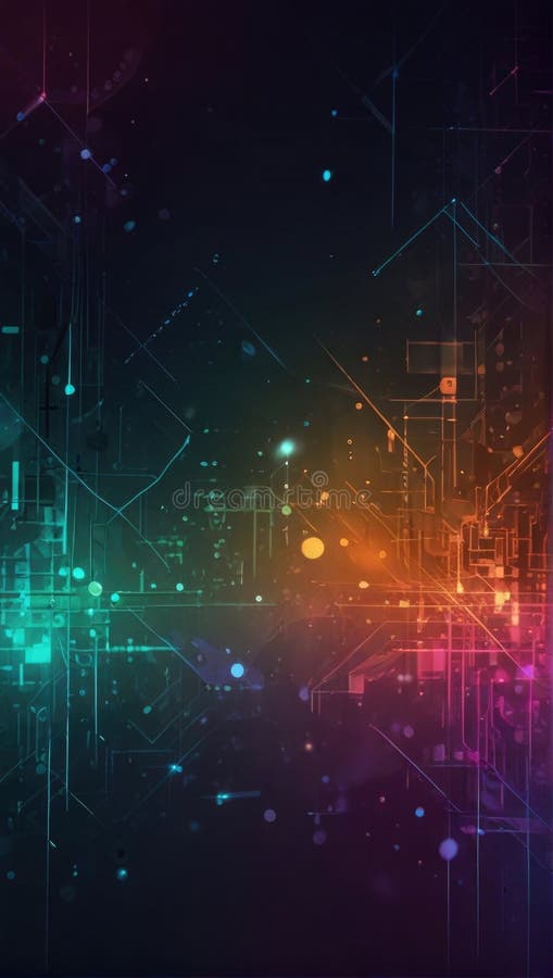 Vertical Abstract Backgrounds on a Digital Theme Stock Illustration ...