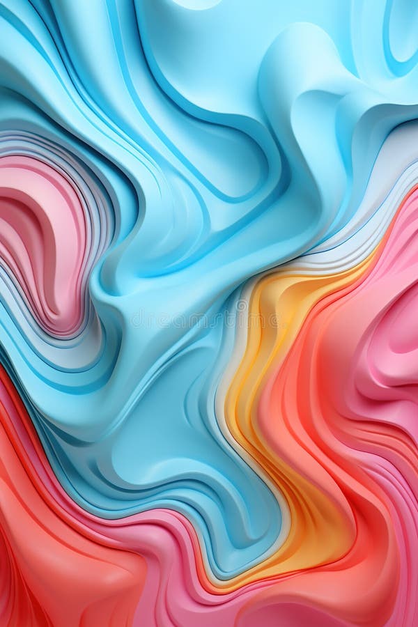 Vertical Abstract Multi Colored Pastel Plasticine Wavy Background Stock ...