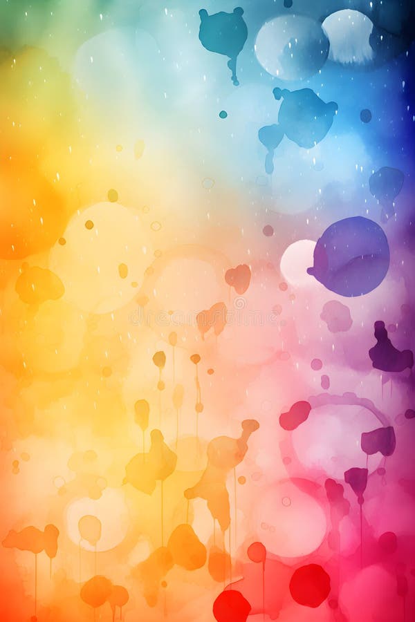 Vertical Abstract Watercolor Colorful Gradient Bokeh. Generated AI ...