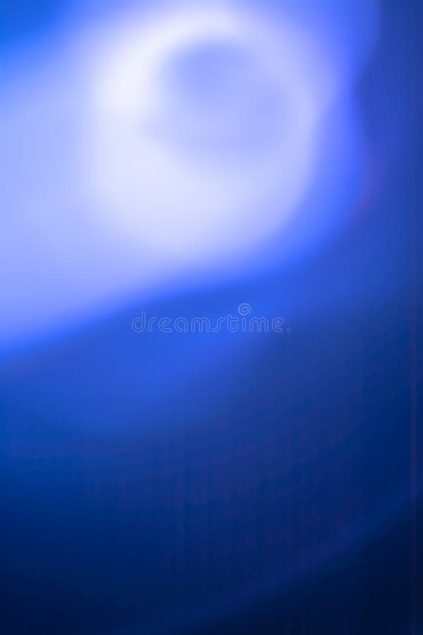 Vertical Abstraction in Blue Tones, Full Moon in the Fog Stock Image ...