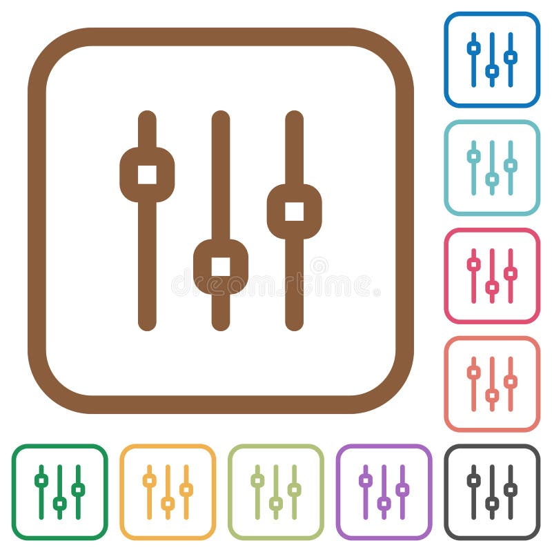 Vertical Adjustment Simple Icons Stock Vector - Illustration of gray ...