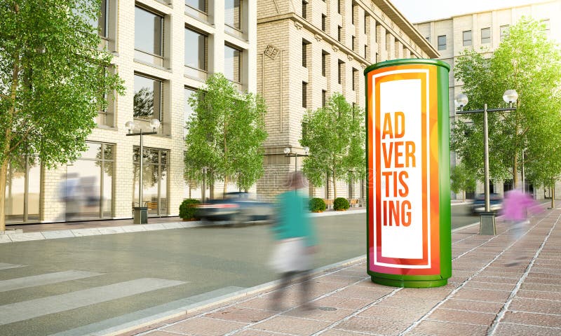 Vertical Advertising Mockup Stock Illustration - Illustration of ...