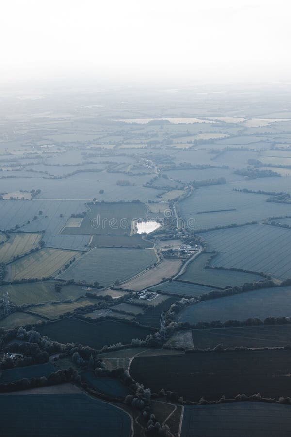 Vertical Aerial of Agricultural Lands and Fields Stock Photo - Image of ...