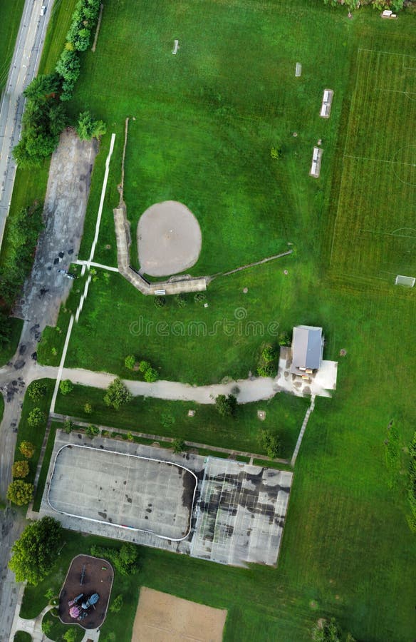 Vertical Aerial Shot of a Park in Charleston Stock Image - Image of ...
