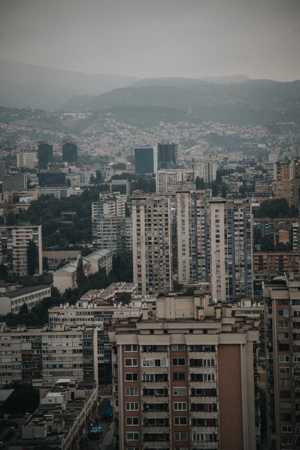 Vertical Aerial Shot of a Residential Area Editorial Stock Image ...