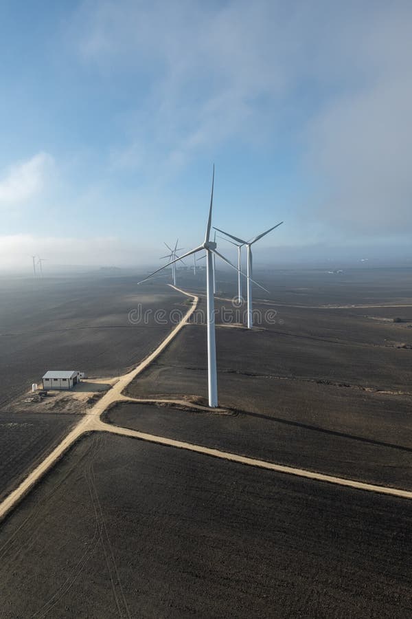 Vertical Aerial View of a Wind Farm in Andalusia Stock Photo - Image of ...