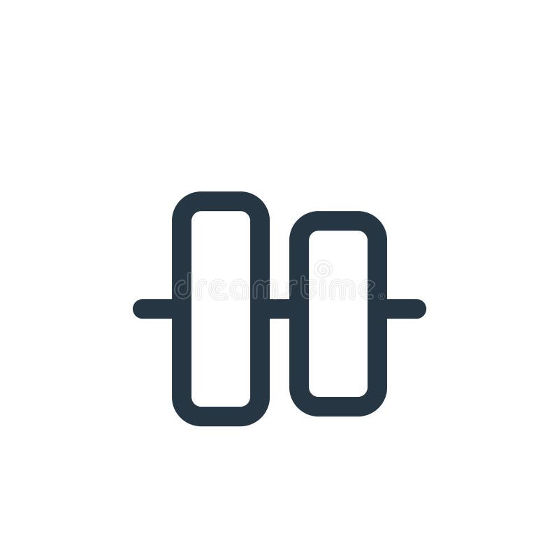 Vertical Align Icon Vector from Text Editor Concept. Thin Line ...