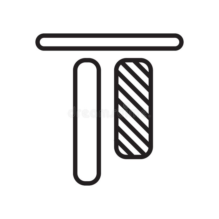 Vertical Alignment Icon Vector Sign and Symbol Isolated on White ...