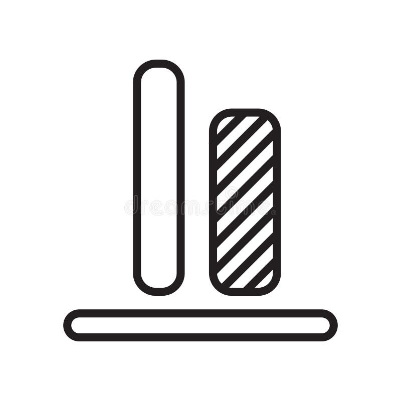 Vertical Alignment Icon Vector Sign and Symbol Isolated on White ...