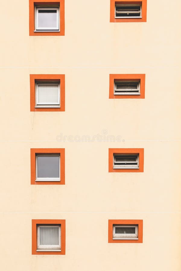 Vertical Alignment of Windows in an Old Building Stock Photo - Image of ...