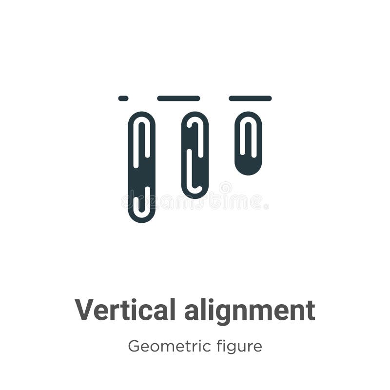 Vertical Alignment Icon. Trendy Modern Flat Linear Vector Vertical ...