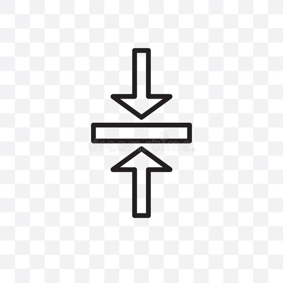 Vertical Alignment Vector Linear Icon Isolated on Transparent ...