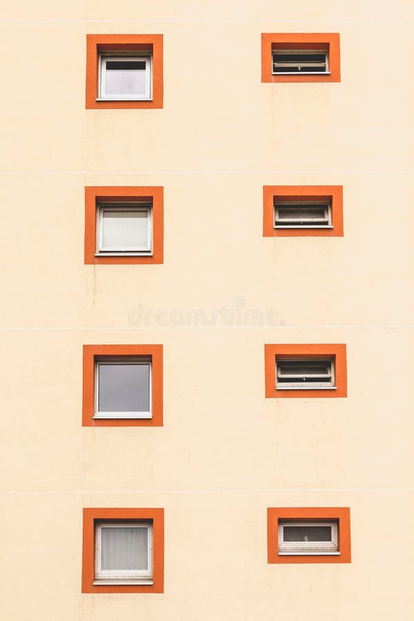 Vertical Alignment of Windows in an Old Building Stock Photo - Image of ...