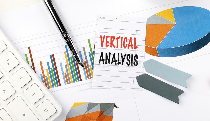 Vertical Analysis Written on a Note Surrounded by Colorful Charts ...