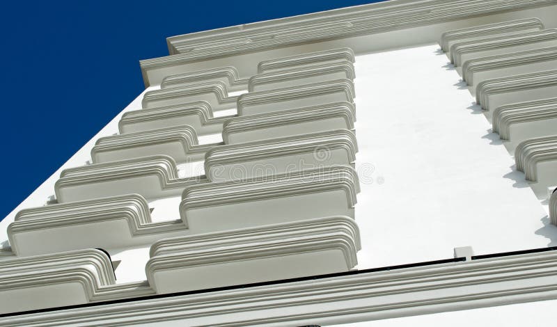 Vertical Angle of a White Building Stock Photo - Image of balconies ...