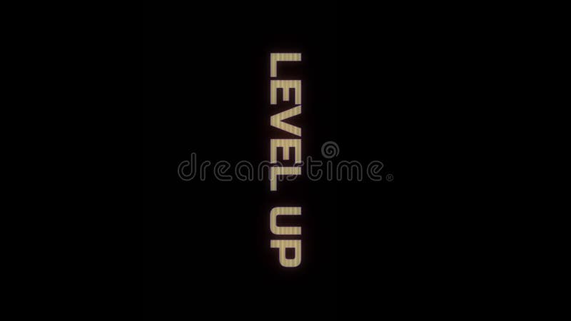 Vertical Animation of Text: Start, Level Up, You Win, Game Over. Packet ...