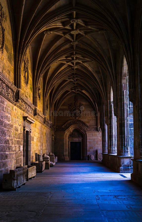 Vertical of the Arches in a Monastery Interior Stock Photo - Image of ...